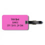 Personalized Pink and Black Luggage Tag | Zazzle