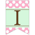 Personalized Pink and Mint Marketing Bunting Flag | Zazzle
