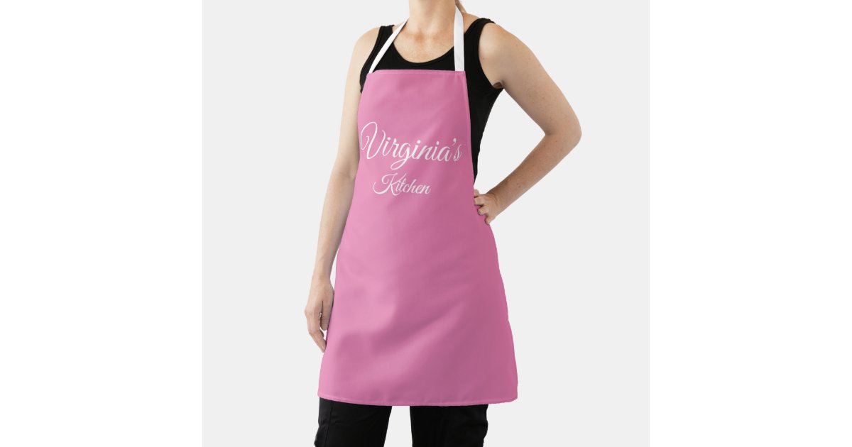 Personalized Pink Apron | Zazzle