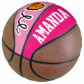 Personalized pink basketball for girl's Birthday | Zazzle