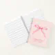 Personalized Pink Bow Girly Coquette Notebook | Zazzle