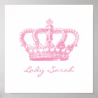 Pink princess crown Welcome Sign Girl Shower gold | Zazzle.com