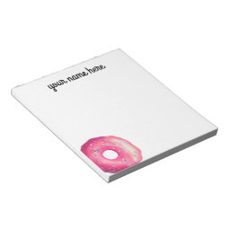 Personalized Pink Donut Notepad | Zazzle