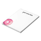 Personalized Pink Donut Notepad | Zazzle