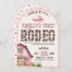 Personalized Pink First Rodeo Pink Arched Birthday Invitation | Zazzle