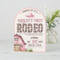 Personalized Pink First Rodeo Pink Arched Birthday Invitation | Zazzle