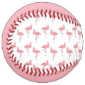 Personalized Pink Flamingo Pattern Trendy Softball | Zazzle