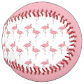 Personalized Pink Flamingo Pattern Trendy Softball | Zazzle