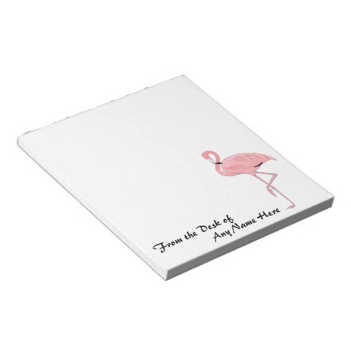 Personalized Pink Flamingo Stationery Notepad | Zazzle