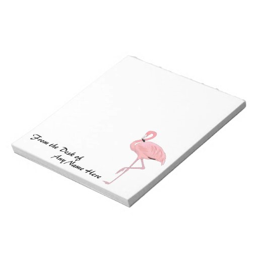 Personalized Pink Flamingo Stationery Notepad | Zazzle