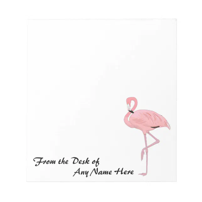 Personalized Pink Flamingo Stationery Notepad | Zazzle