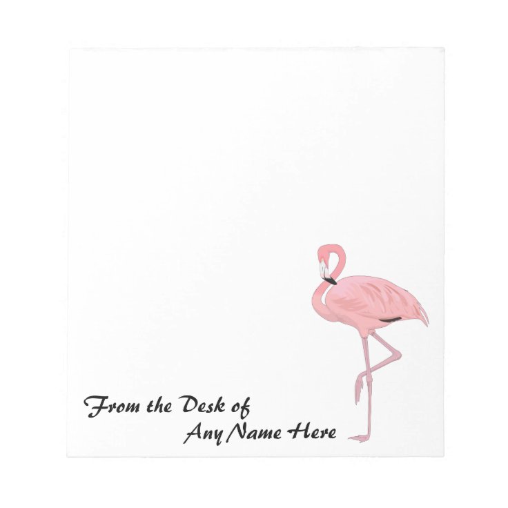 Personalized Pink Flamingo Stationery Notepad | Zazzle