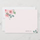 Personalized Pink Floral Watercolor Flat Note Card | Zazzle