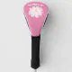 Personalized pink golf driver cover with flower | Zazzle