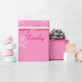 Personalized pink Happy 2nd Birthday Wrapping Paper | Zazzle