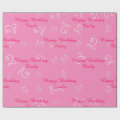 Personalized pink Happy 2nd Birthday Wrapping Paper | Zazzle