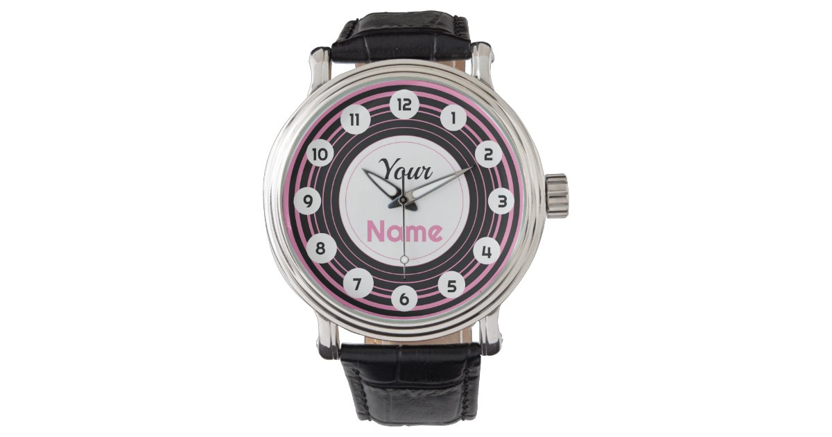 Personalized Pink hypnosis Watch | Zazzle