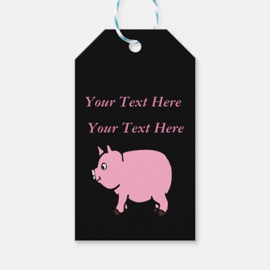 Personalized Pink Mini Pig Gift Tags | Zazzle.com