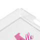 Personalized pink monogram transparent vanity tray | Zazzle