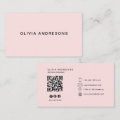 Personalized Pink & Name Monogram | Elegant Custom Business Card | Zazzle