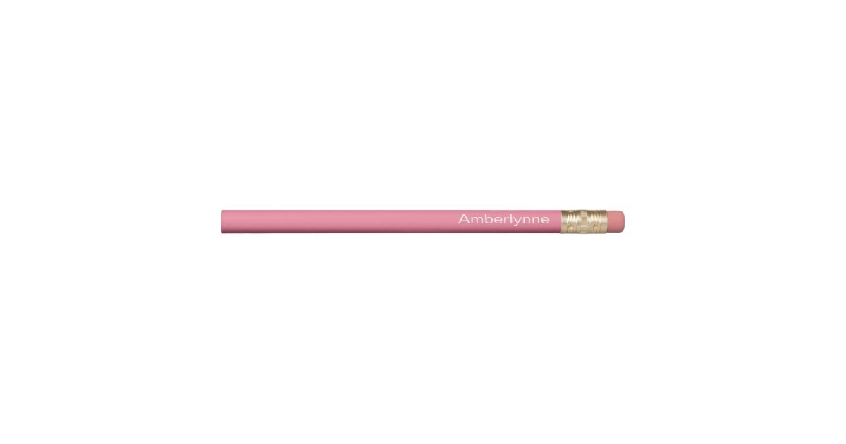 Personalized Pink Pencil | Zazzle