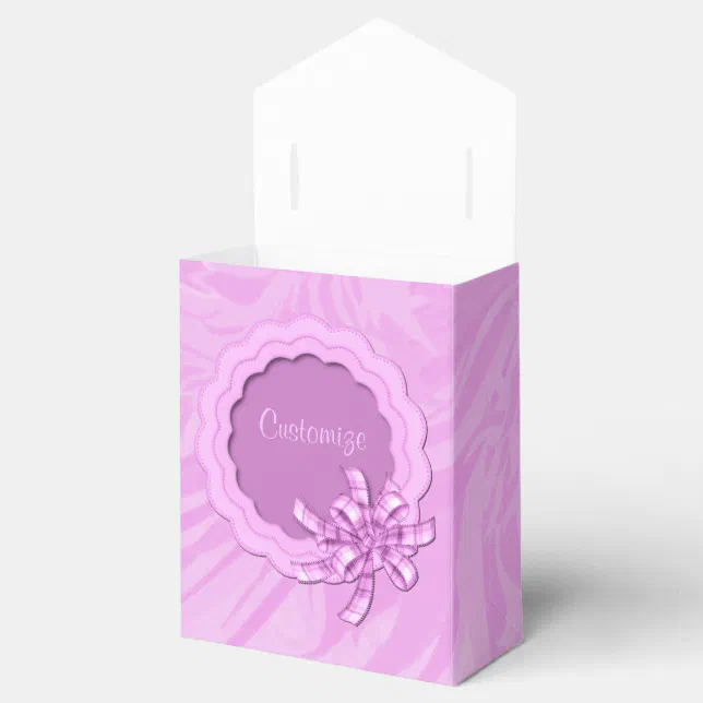 Personalized Pink Scalloped Frame Favor Box | Zazzle