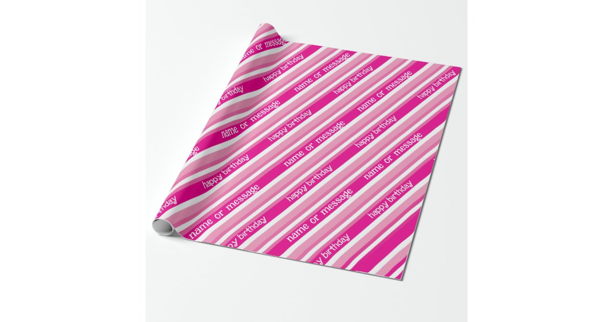 Personalized Pink Toy Inspired Matt Wrapping Paper | Zazzle