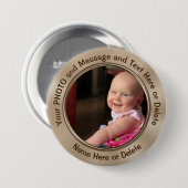 Personalized Pins with Your Photo or Logo and Text | Zazzle