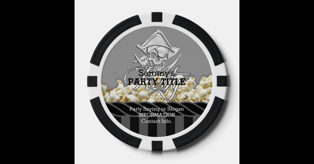 Personalized Pirate Day Party Poker Chips | Zazzle