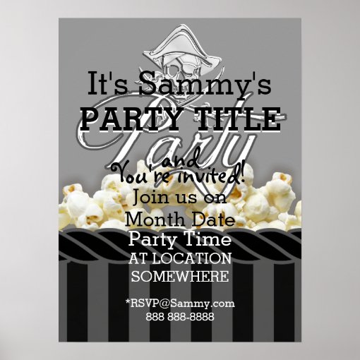 Personalized Pirate Day Party Poster | Zazzle