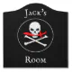 Personalized Pirate Jolly Roger Door Sign | Zazzle