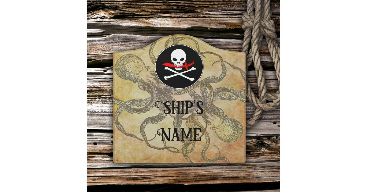 Personalized Pirate Ship Door Sign | Zazzle