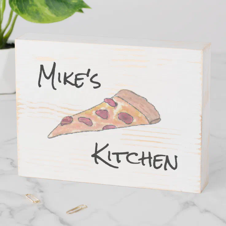 Personalized Pizza Sign | Zazzle