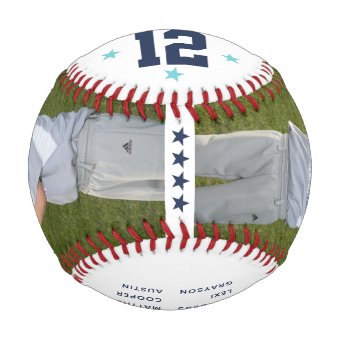 Personalized Player Photo & Team Roster Baseball | Zazzle