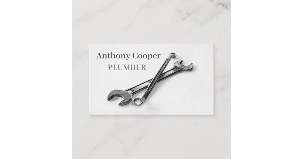 Personalized plumber business card | Zazzle