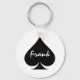 Personalized poker keychain with ace of spades | Zazzle