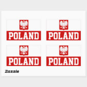 Personalized Poland Polish Flag Coat of Arms Rectangular Sticker | Zazzle