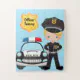 Personalized Police Officer and Patrol Car Kids Ji Jigsaw Puzzle | Zazzle