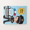 Personalized Police Officer and Patrol Car Kids Jigsaw Puzzle | Zazzle