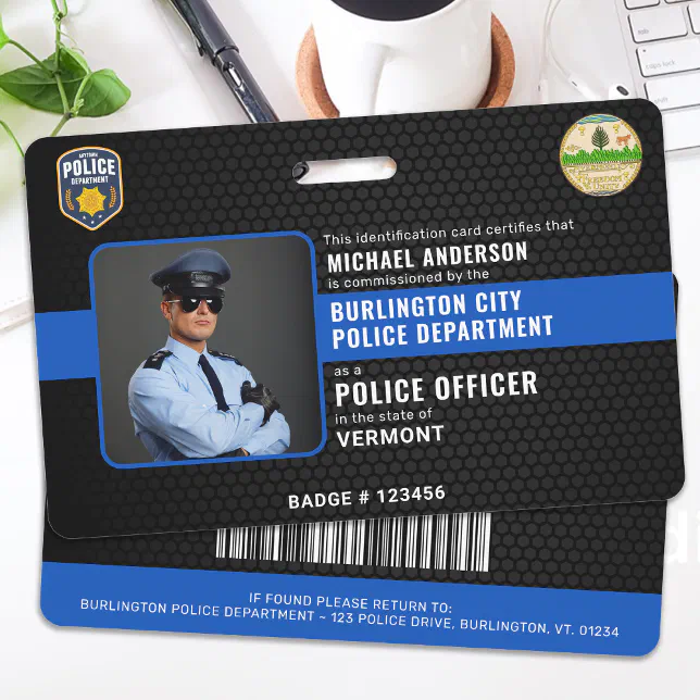 Personalized Police Officer ID Law Enforcement Badge | Zazzle