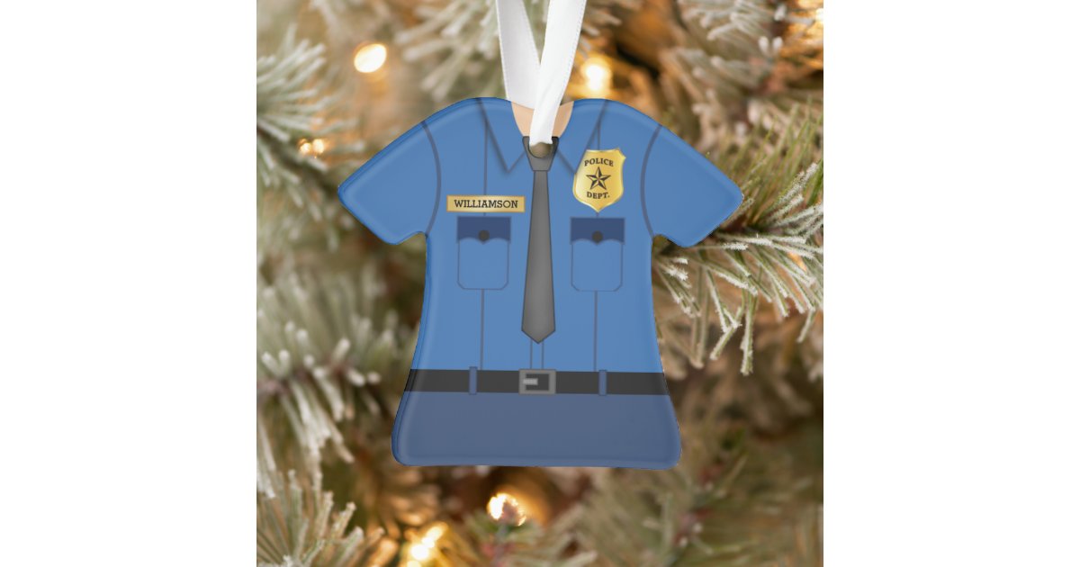 Personalized Police Officer Ornament | Zazzle