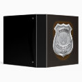 Personalized Police Officer Sheriff Cop NAME Badge 3 Ring Binder | Zazzle