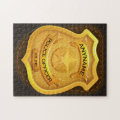 Personalized Police Officer Sheriff Cop NAME Badge Jigsaw Puzzle | Zazzle