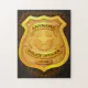 Personalized Police Officer Sheriff Cop NAME Badge Jigsaw Puzzle | Zazzle