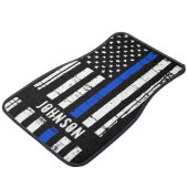 Personalized Police Officer Thin Blue Line Car Floor Mat | Zazzle