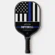 Personalized Police Officer Thin Blue Line Pickleball Paddle | Zazzle