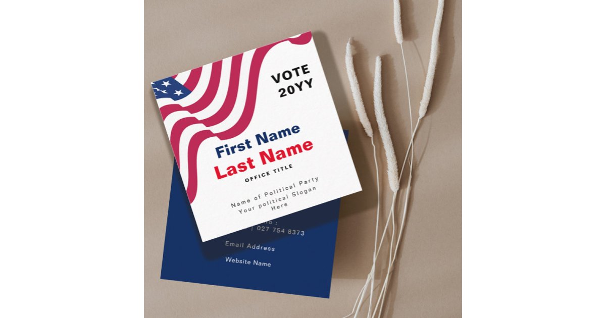 Personalized Political Campaign Business Card | Zazzle
