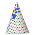 Personalized Polka Dot Colorful Birthday Party Hat | Zazzle