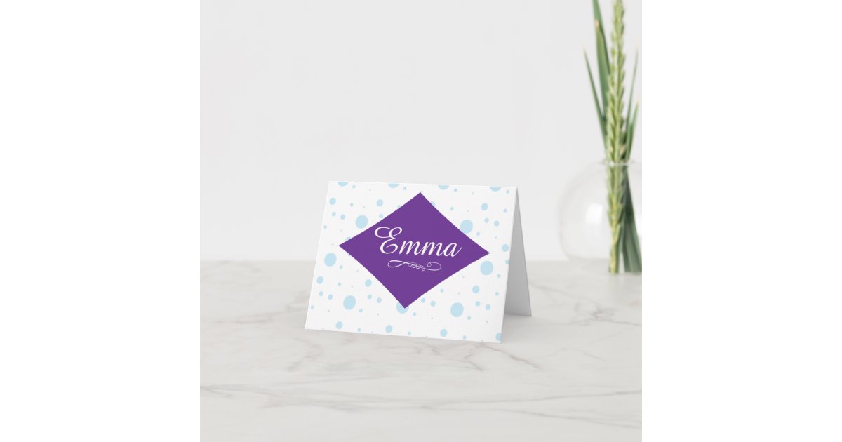 Personalized Polka Dot Note Cards | Zazzle