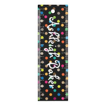 Personalized Polka Dot Ruler | Zazzle